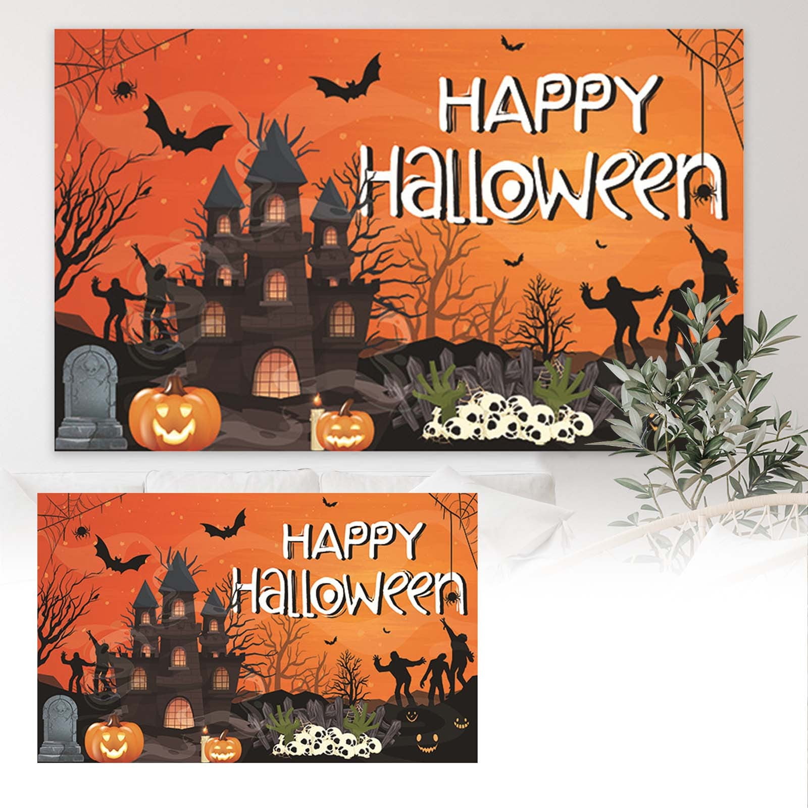 Decorations With Bats Skeletons And Scenes For Atmosphere For Photo And ...