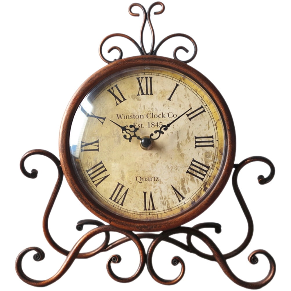 Decorations for Home Vintage Table Clock Living Room Fireplace Mantel ...