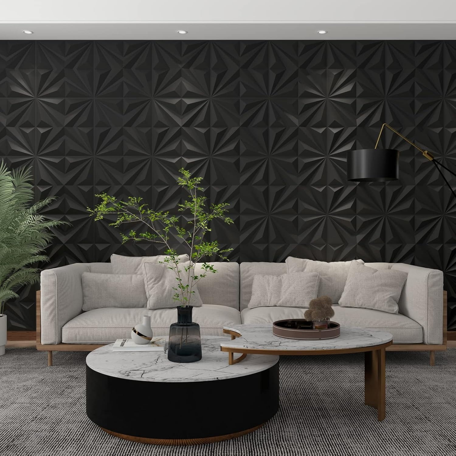 Decorative 3D Wall Panels Star Textured PVC Wall Panels for Interior ...