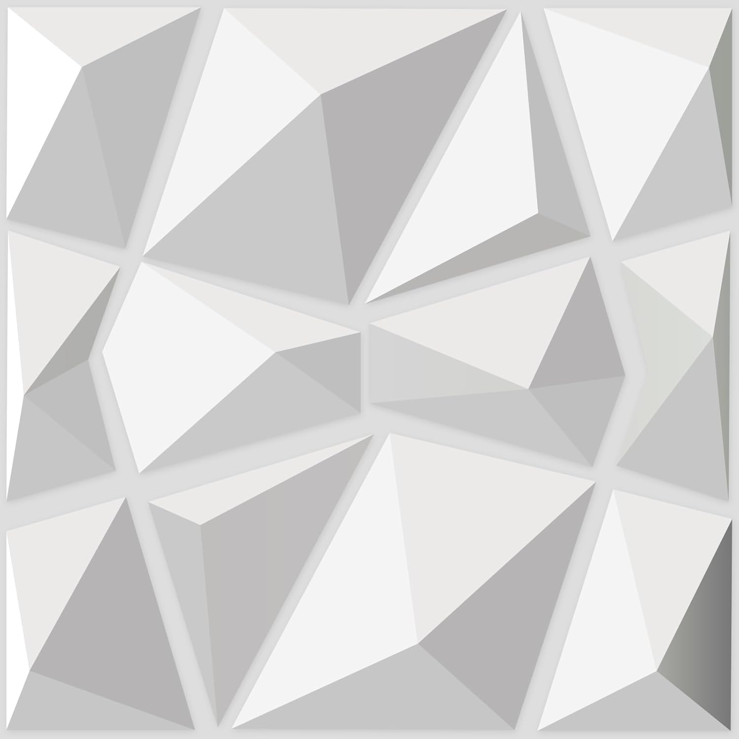 Decorative 3D Wall Panels in Diamond Design, 12"x12" Matt White (33 ...