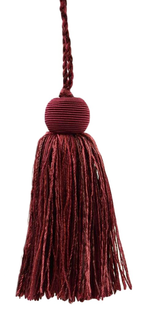 Decorative 4" (10cm) Key Tassel, 3 1/2" (8.5cm) Loop # VTS,, Brick Red ...