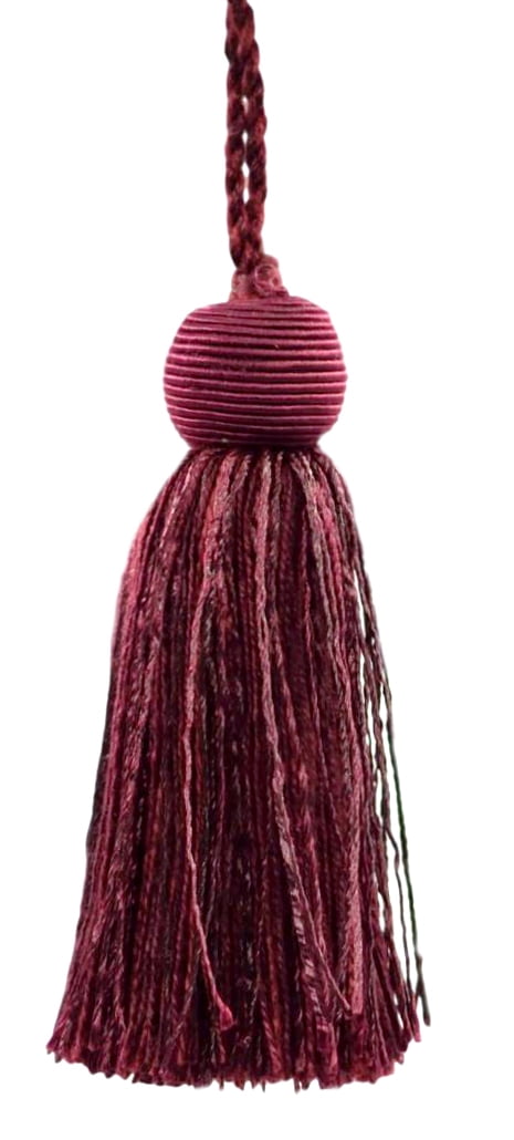 Decorative 4" (10cm) Key Tassel, 3 1/2" (8.5cm) Loop # VTS,, Merlot Red ...