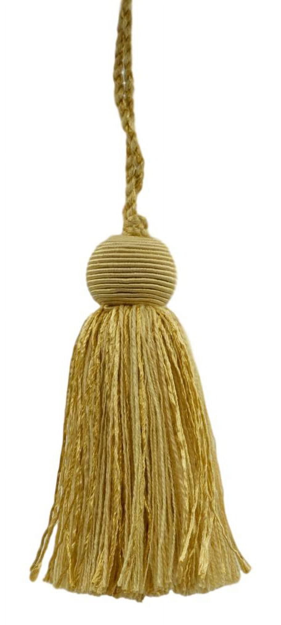 Decorative 4" (10cm) Key Tassel, 3 1/2" (8.5cm) Loop # VTS,, Mustard ...