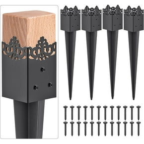 Durable Black Powder Coated 4x4 Post Spikes for Patio Garden
