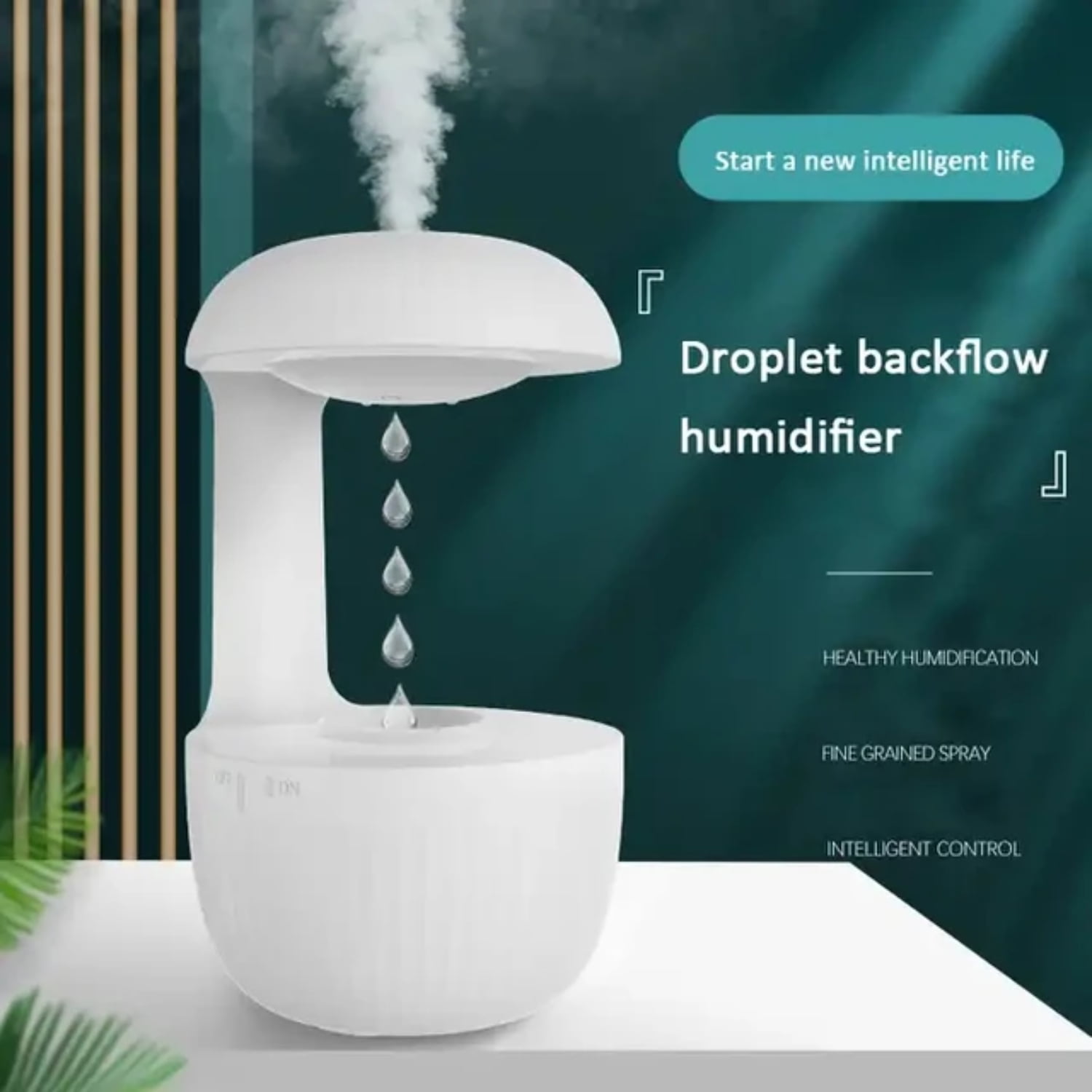 Decorative 800ml Anti-gravity Water Droplet Air Humidifier - Weightless ...