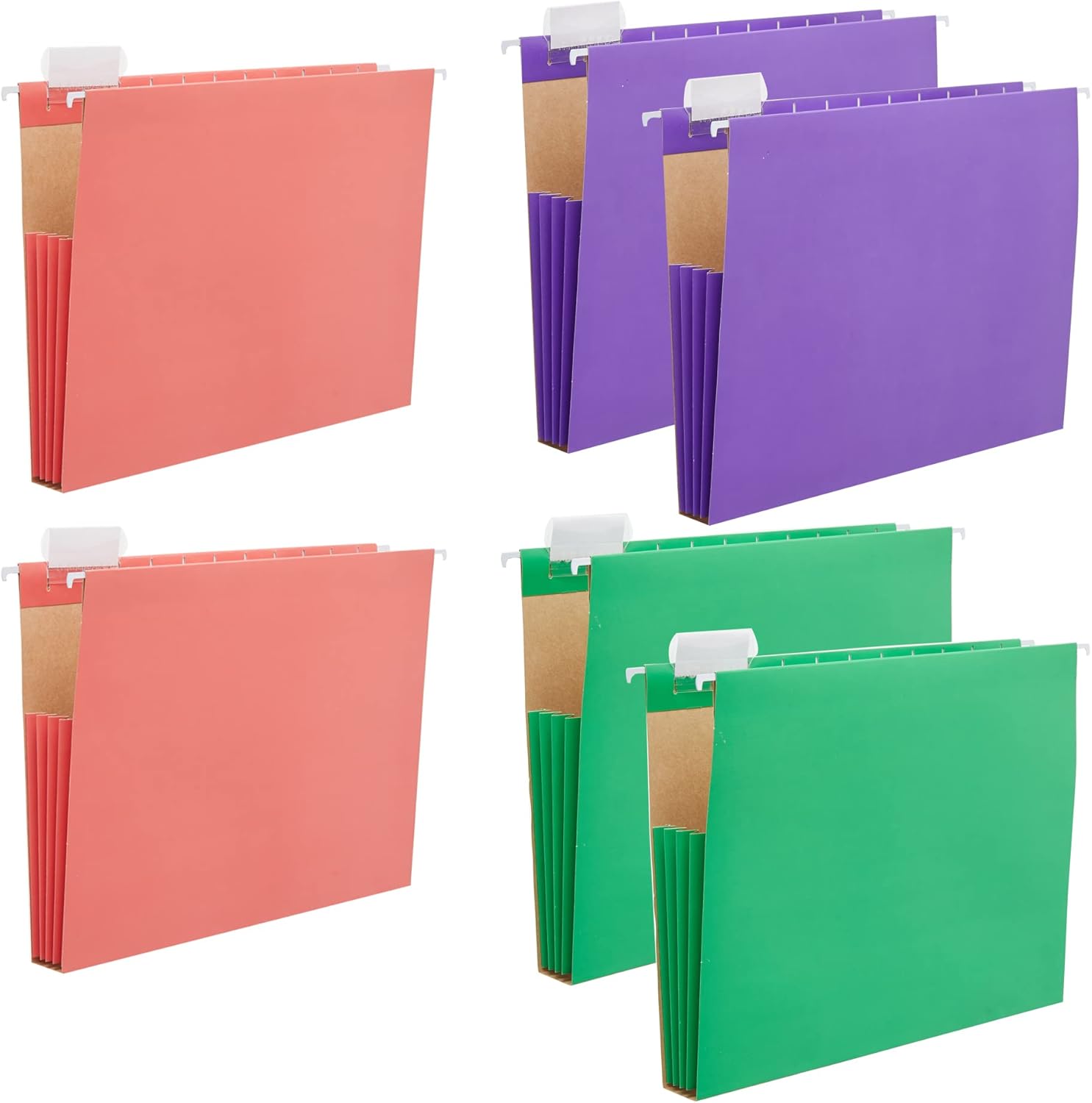 Decorative Accordion Style Assorted Colors Letter Size 6 Pack Hanging ...