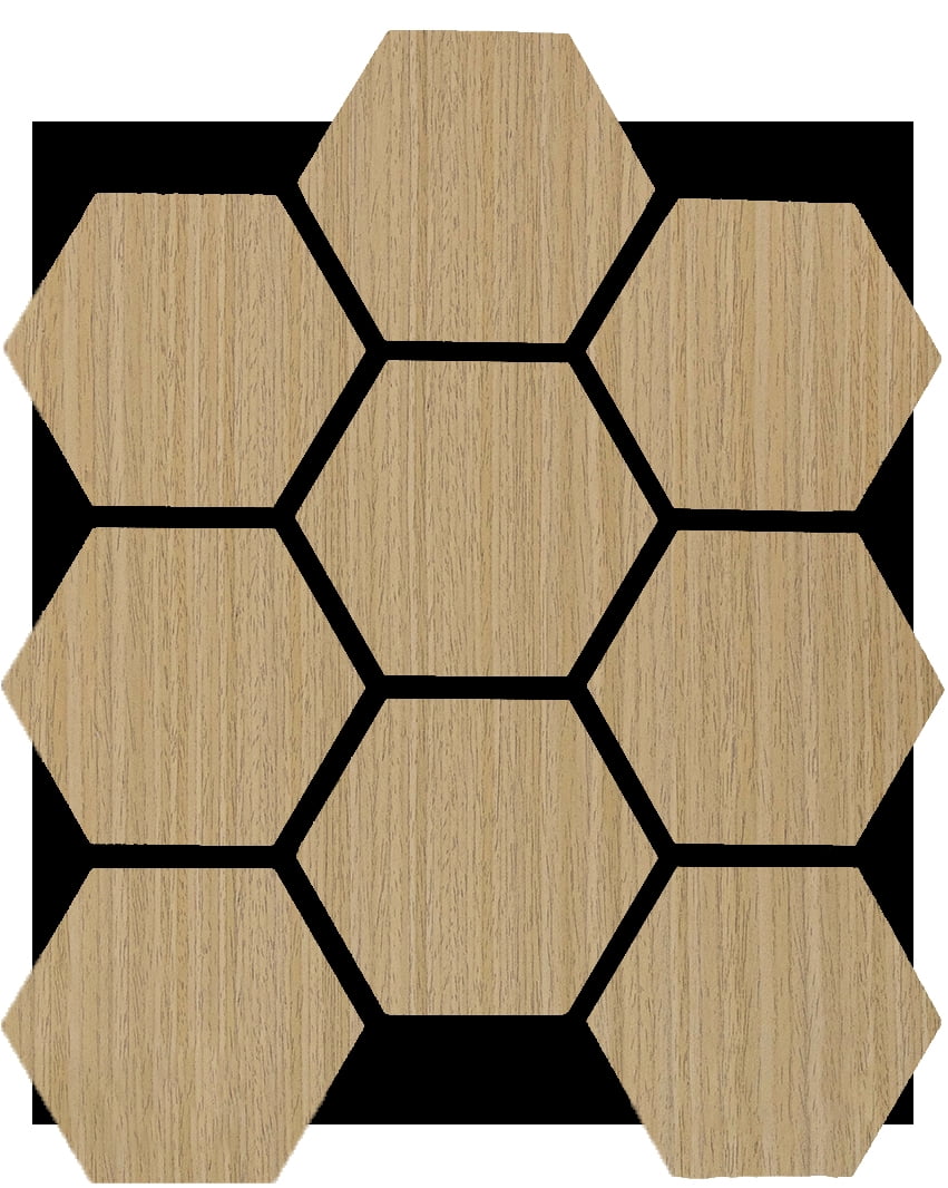 Decorative Acoustic Wall Panels - Natural Hexagon Sample - Walmart.com
