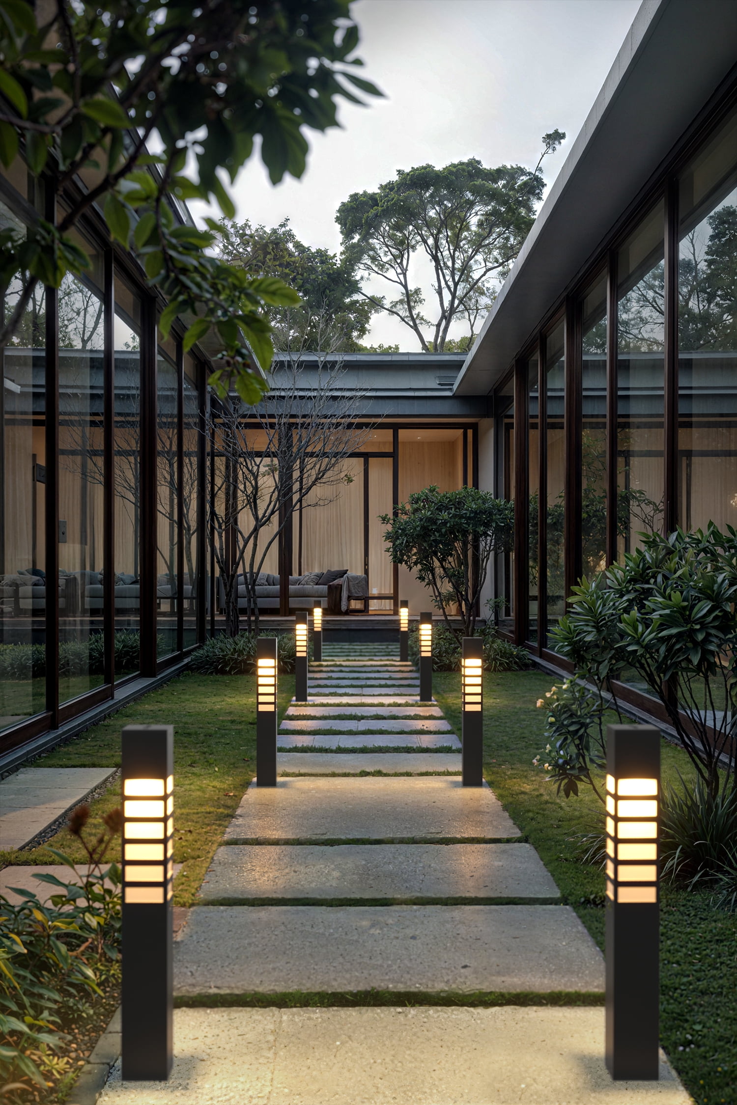 Decorative Alluminium Bollard Light LED Driveway Post Lights for ...