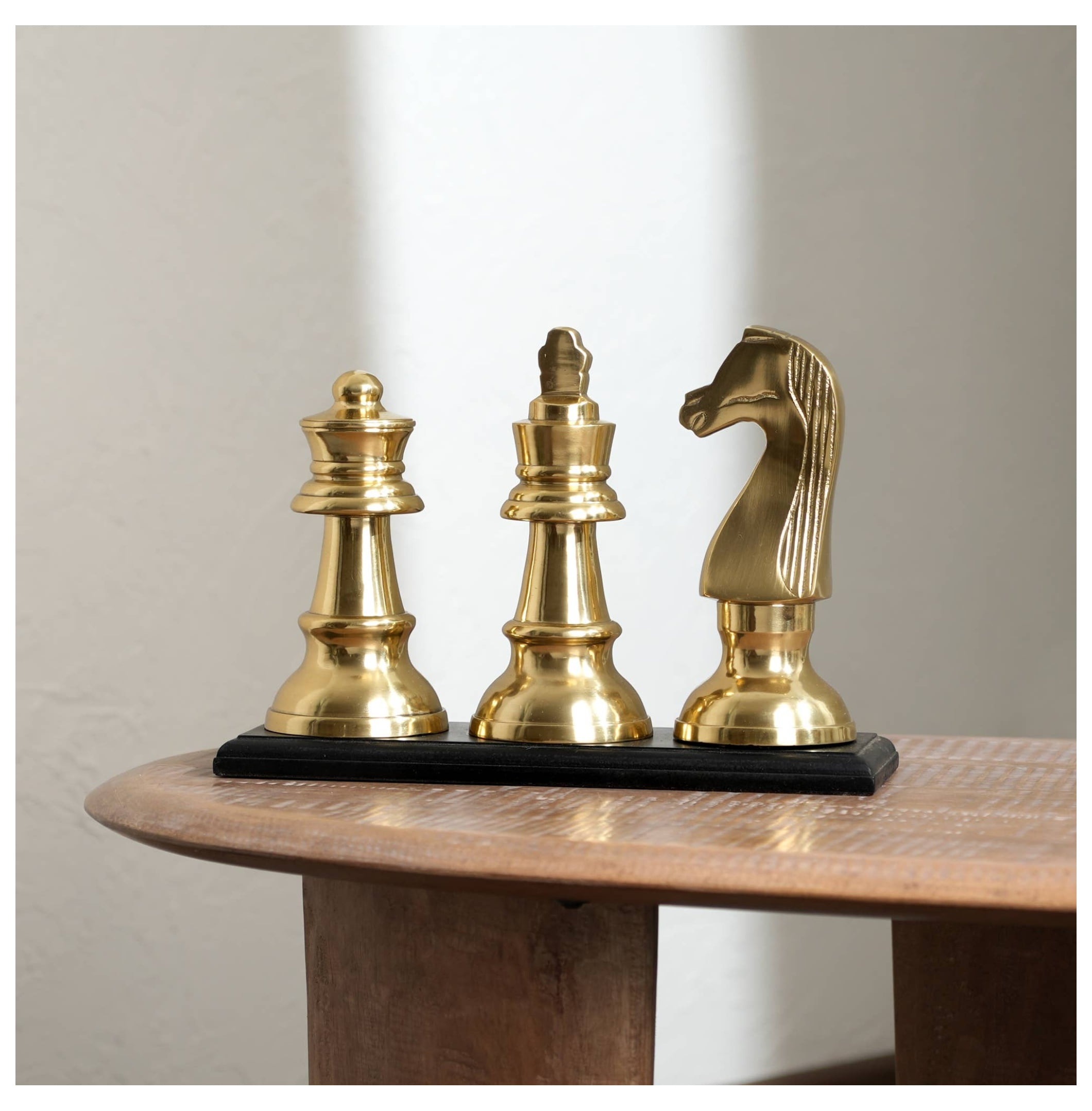 Decorative Aluminium Chess Piece on Base- Gold + Aluminum - Walmart.com