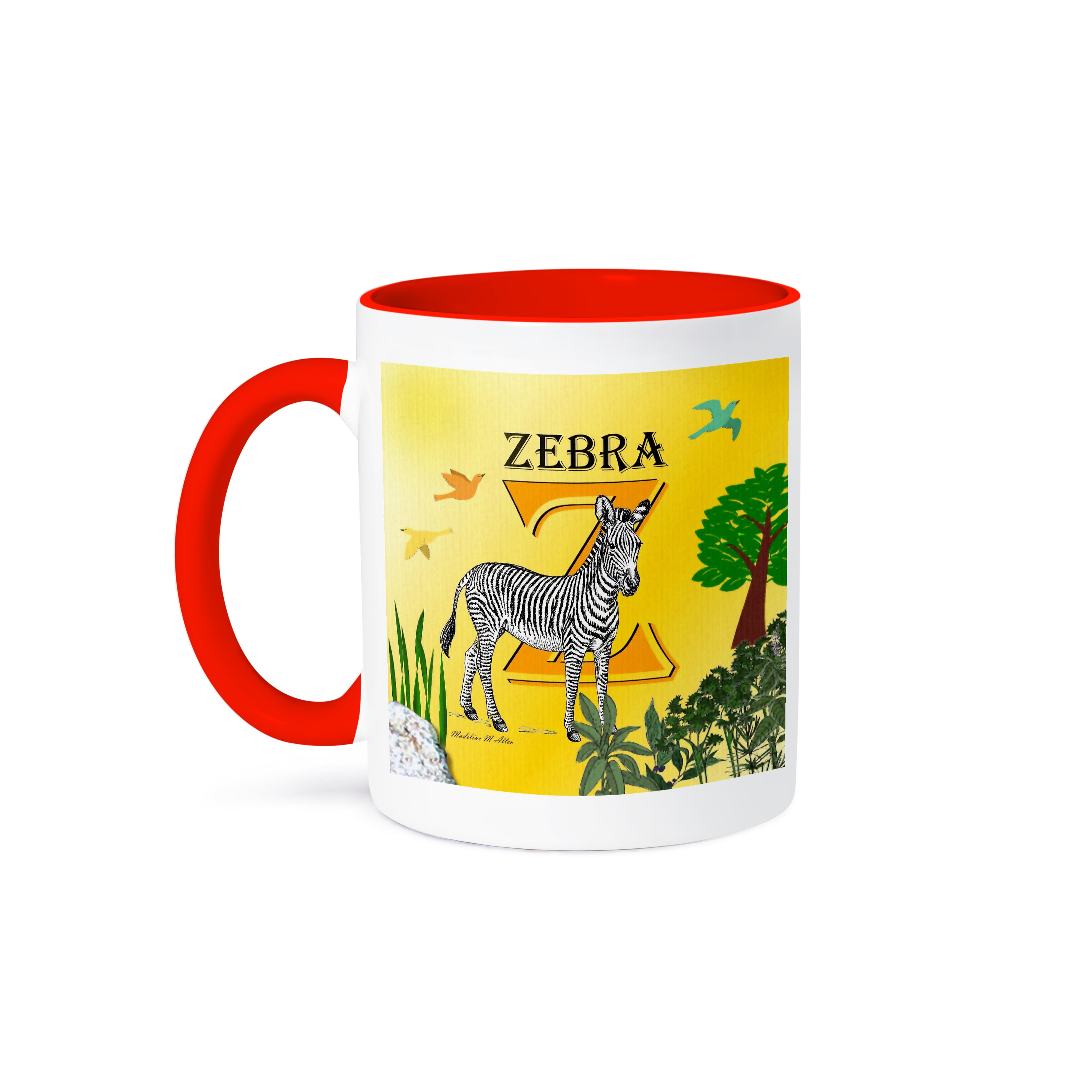 3dRose, Decorative Animal Alphabet Art for children - Z is for a black ...