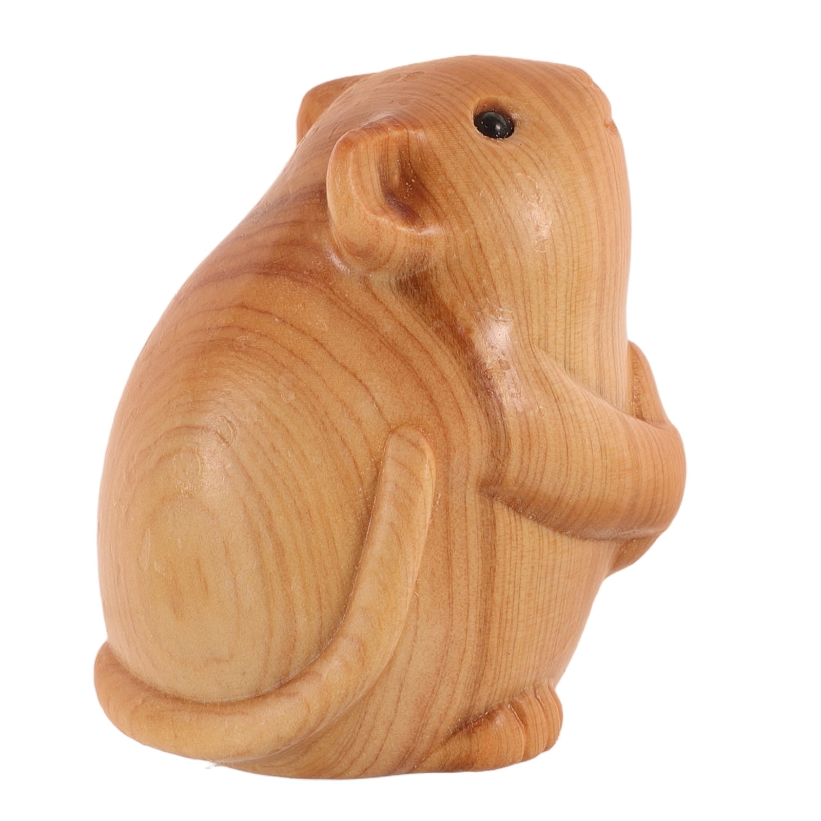 Decorative Animal Statue Wooden Hamster Model 4.50X4.00X3.30CM Light ...