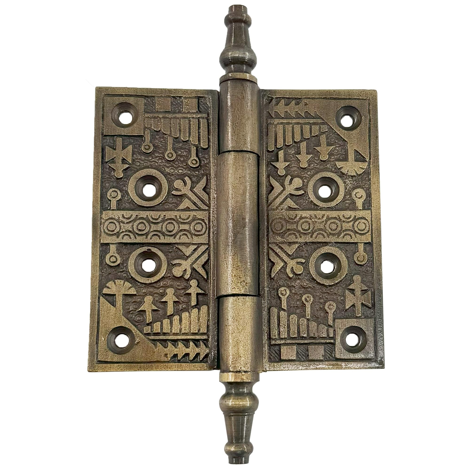 Decorative Antique Door Hinge, 6.5 inches, Heavy Cast Iron Bronze ...