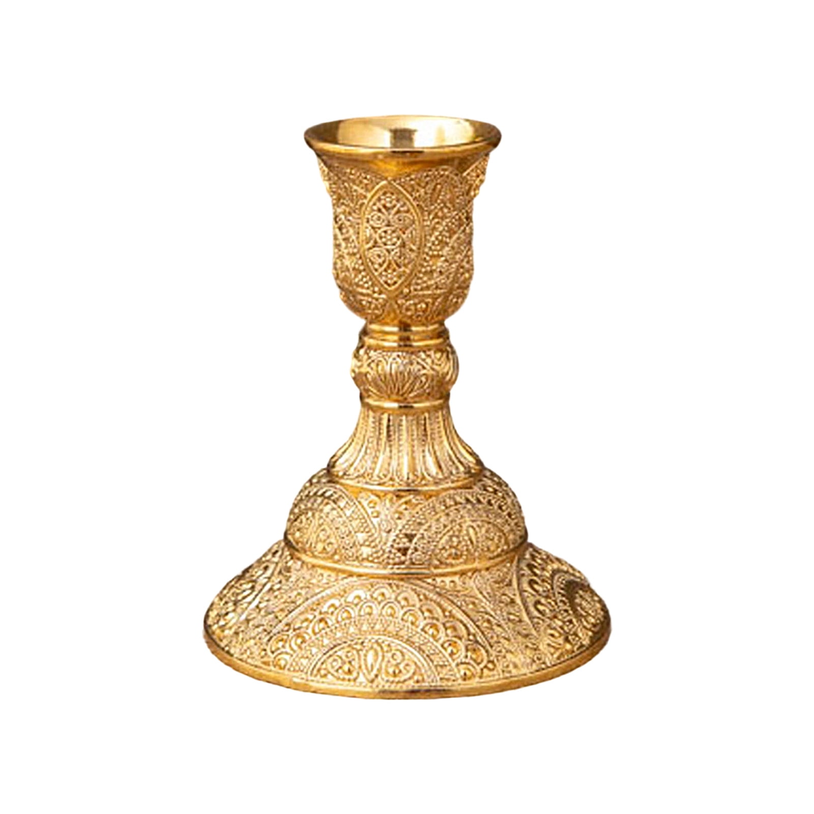 Decorative Antique Engraved Taper Holders Metal Candlestick Candelabra ...