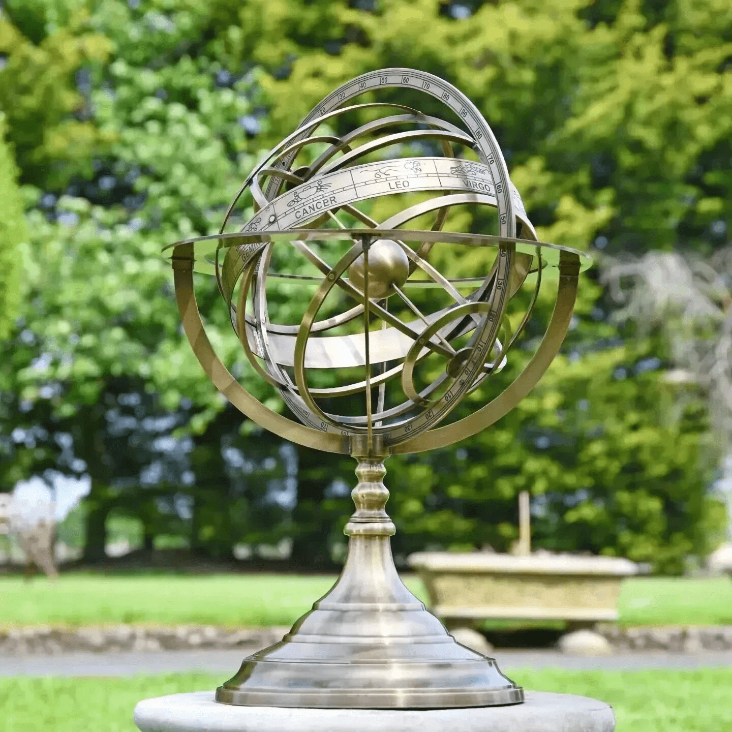 Decorative Armillary Sphere with Sundial Arrow – 18" Classical ...