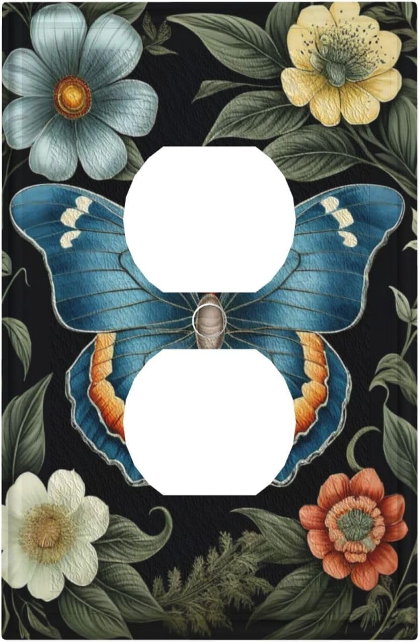 Decorative Art Light Switch Covers Morris Leaves 2 Gang Dual Rocker ...