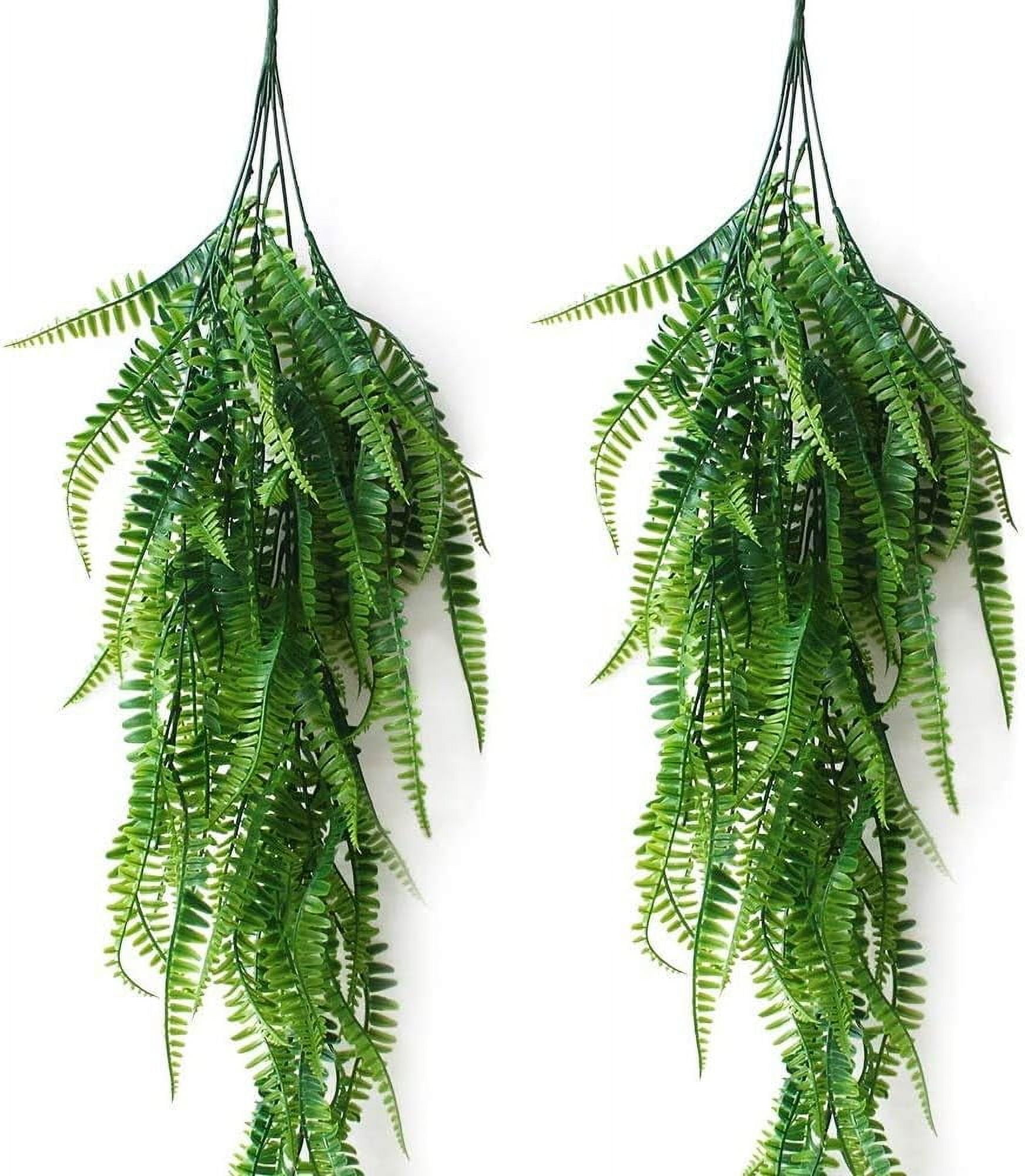 Decorative Artificial Hanging Ferns, Vivid Lifelike Indoor Outdoor ...