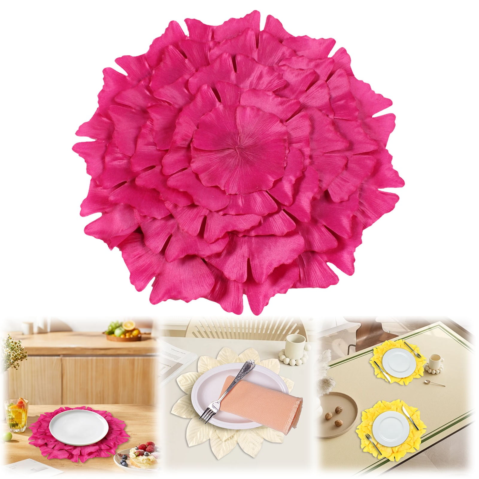 Decorative Artificial Leaf Placemat, 18x18 Inch Purple and Gold ...