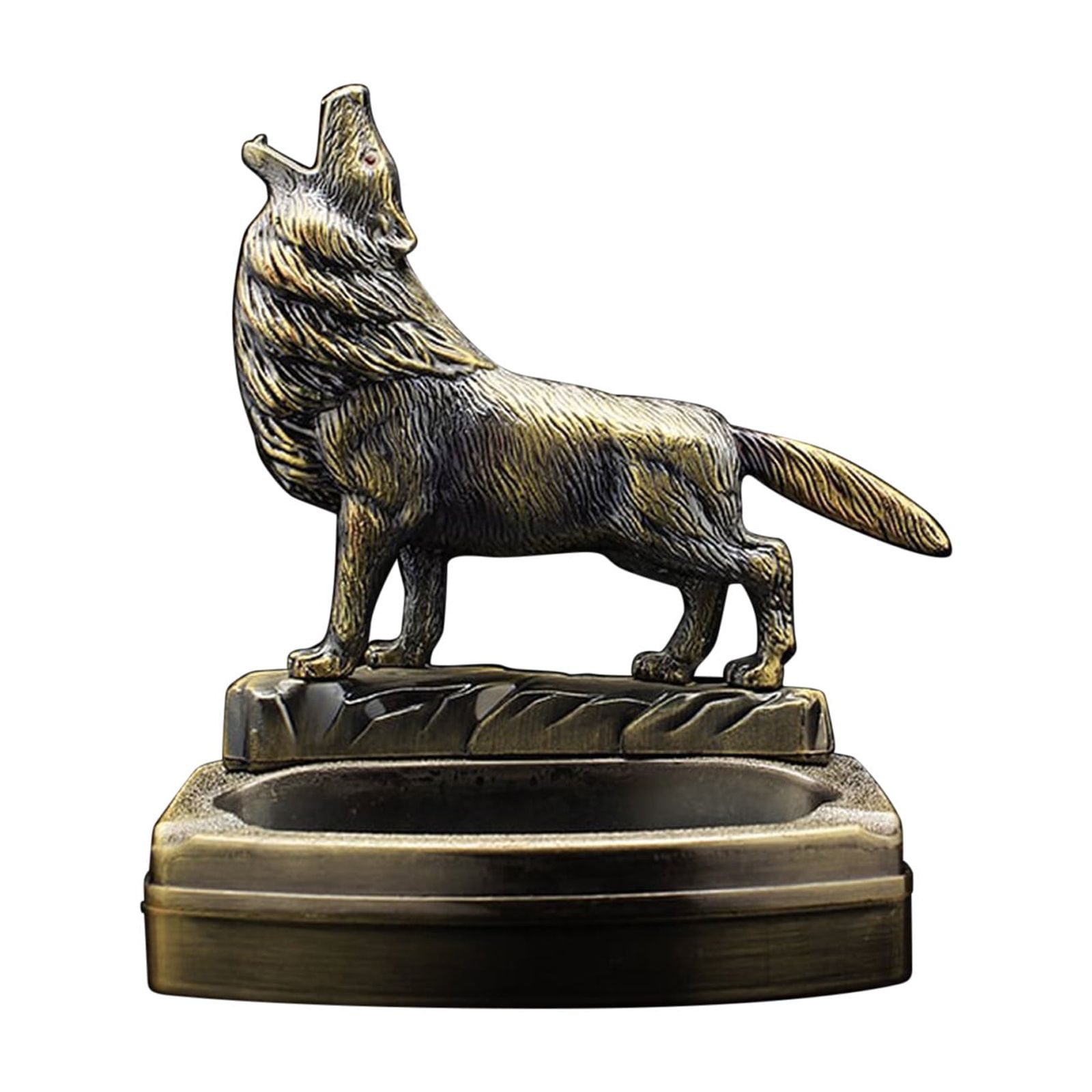 Decorative Ashtray Set with Built-in Butane Lighter, 2-in-1 Metal ...