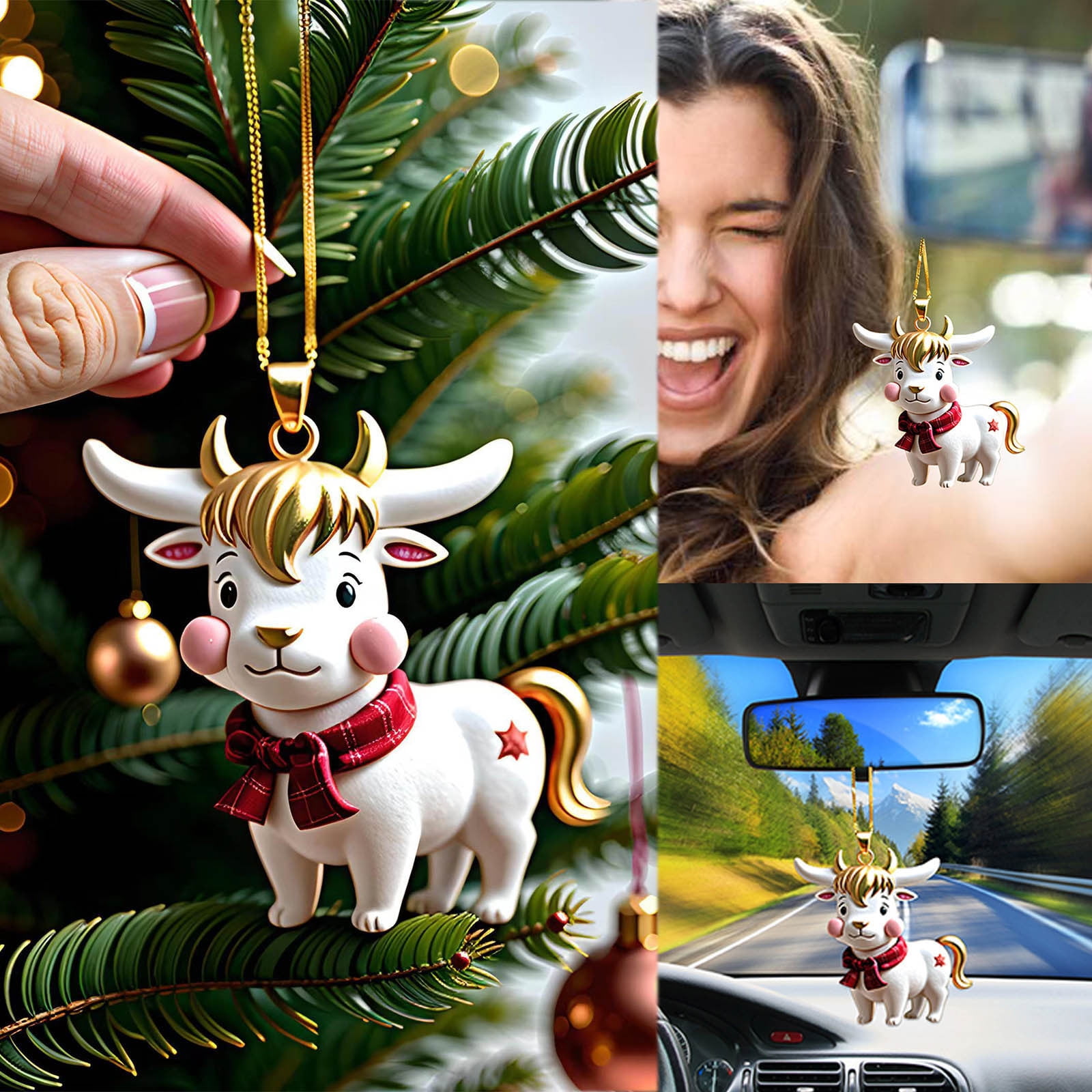 Decorative Ball 8cm Acrylic Christmas Pendant Ornament 2D Pony Design ...