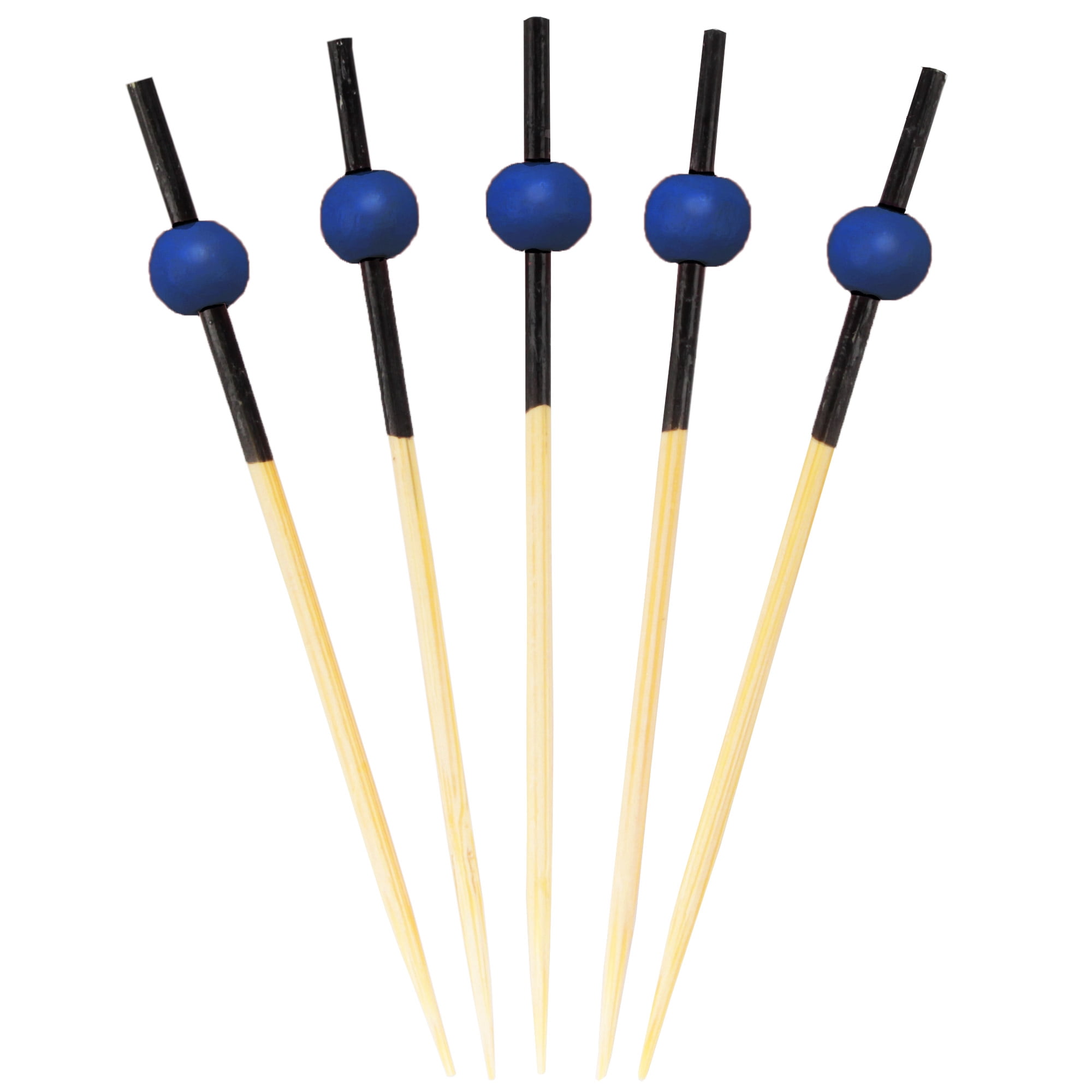 BambooMN Ball End Picks for Appetizers Cocktail Skewers Fruit Garnish ...