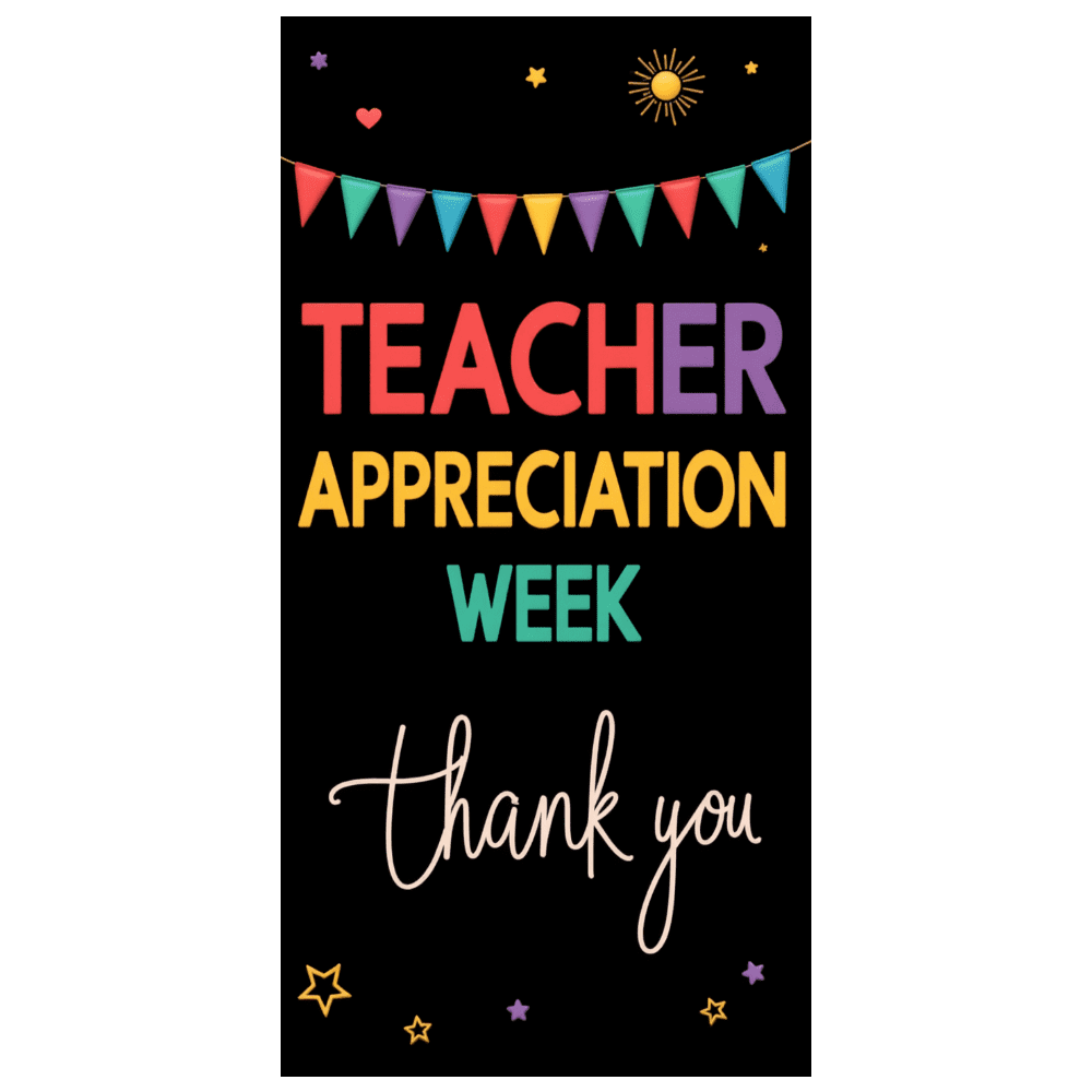 Decorative Banner Teacher Appreciation Event Polyester Flags Party ...