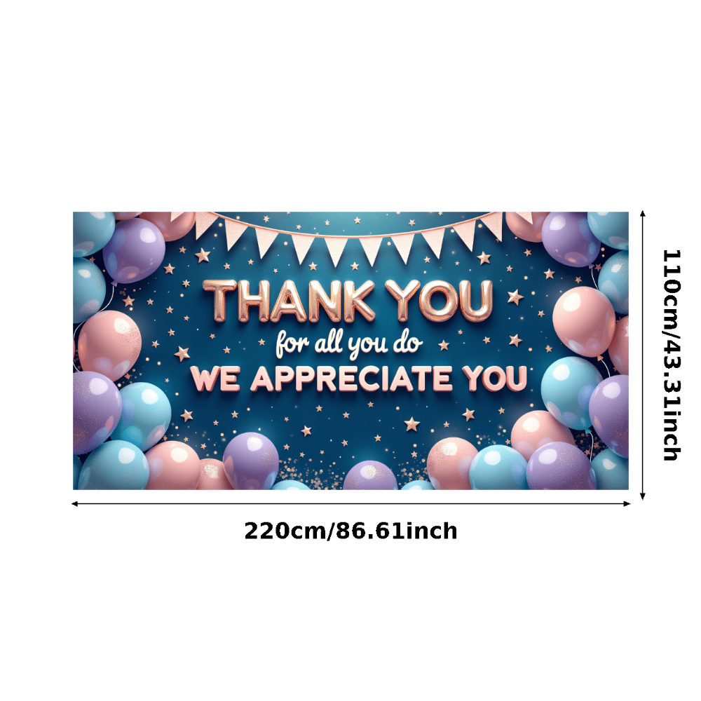 Decorative Banner Thank You Balloon Design Party Decoration ...