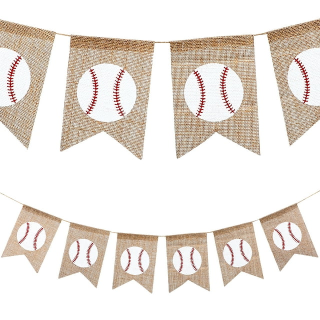 Decorative Banners Baseball Sports Party Supplies Triangle Bunting ...