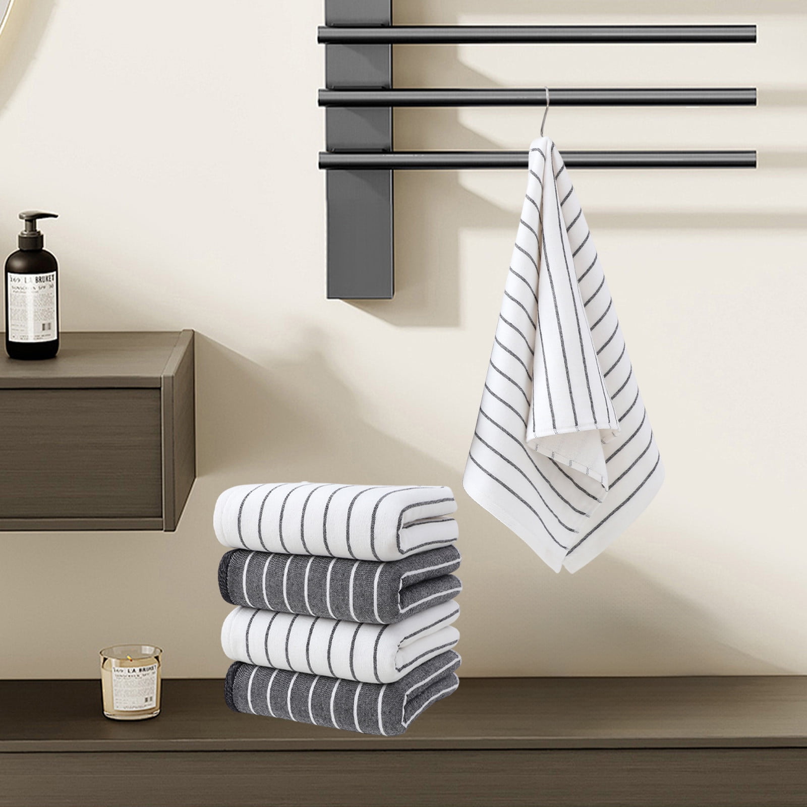 Decorative Bathroom Towels Sets 5 Pack Bath Sheets Shower Towels for ...