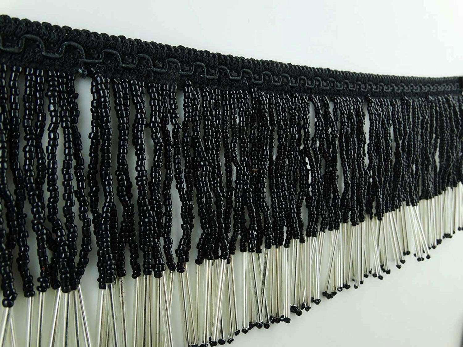 Decorative Beaded Fringe Trim Upholstery Ribbon Curtain Craft Supply By ...