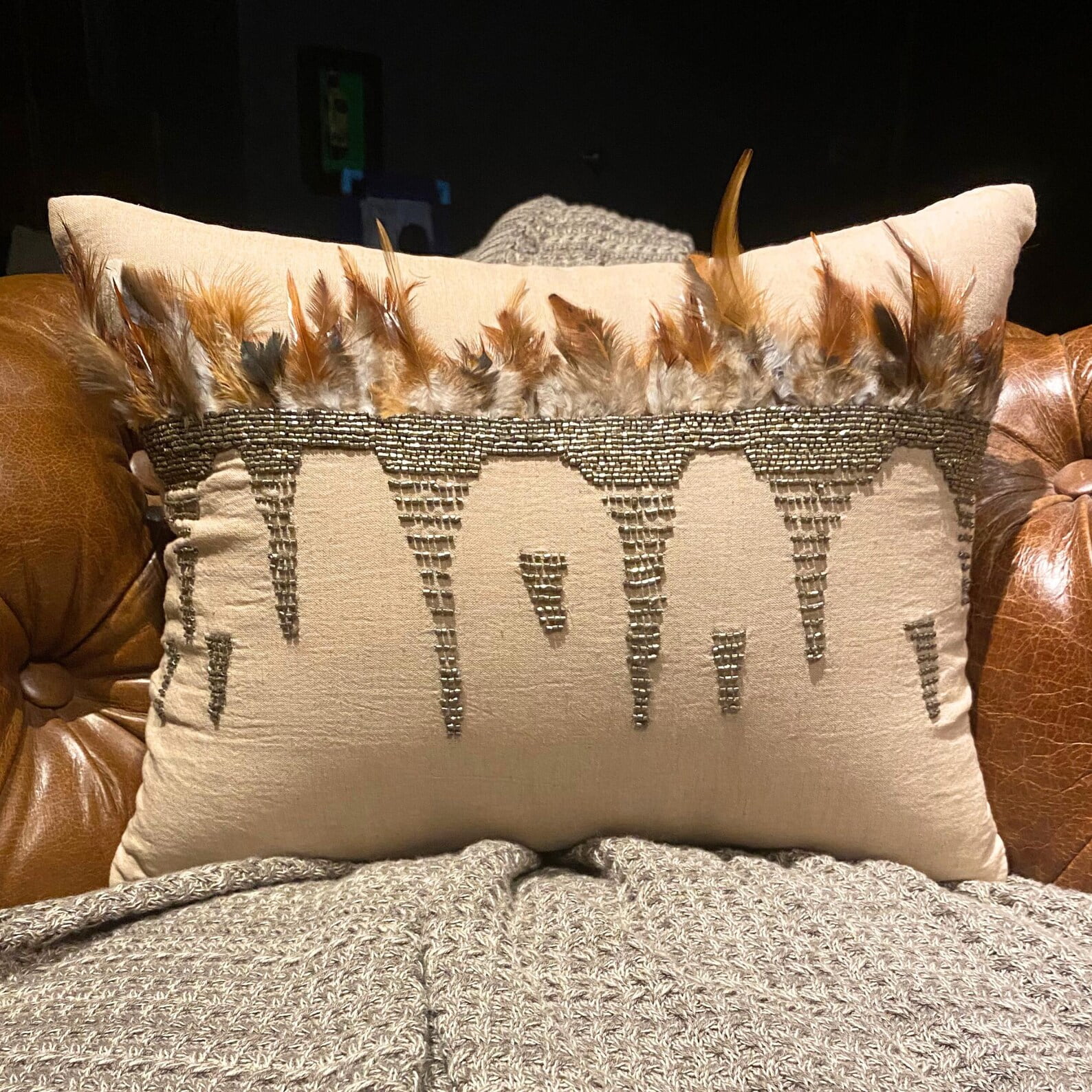 Decorative Beige 12"x24" (30x60 cm) Oblong Couch Pillow Covers, Linen ...