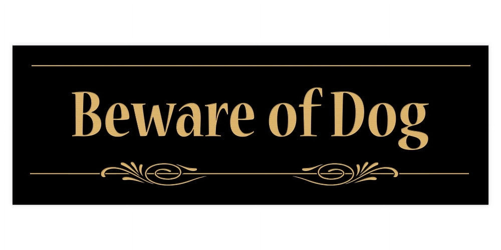 Decorative Beware Of Dog Sign Sign For Door, Acrylic Plastic, Black And ...