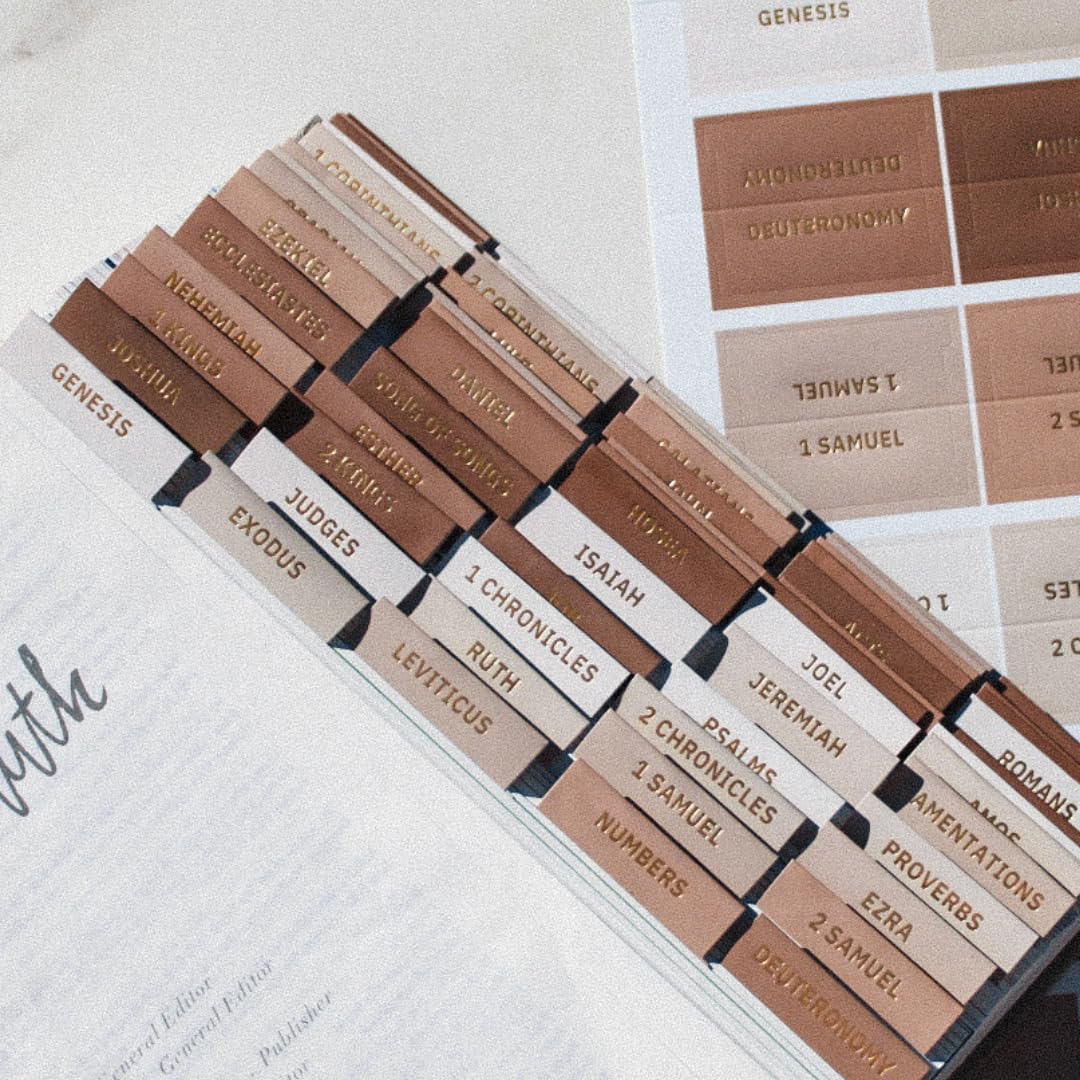 Decorative Bible Tabs for Women (96 Pieces) - Earth Tone Neutral Gold ...