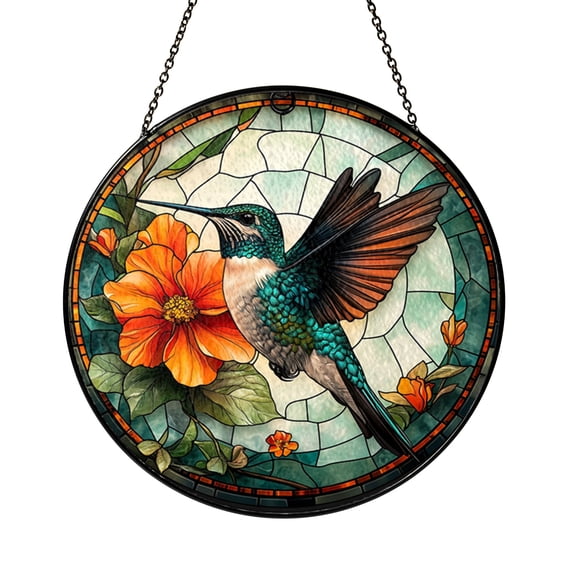 Decorative Bird Stained Glass Style Window Suncatcher - Walmart.com