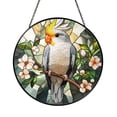Decorative Bird Stained Glass Window Hanging – Parrot Inspired Art ...