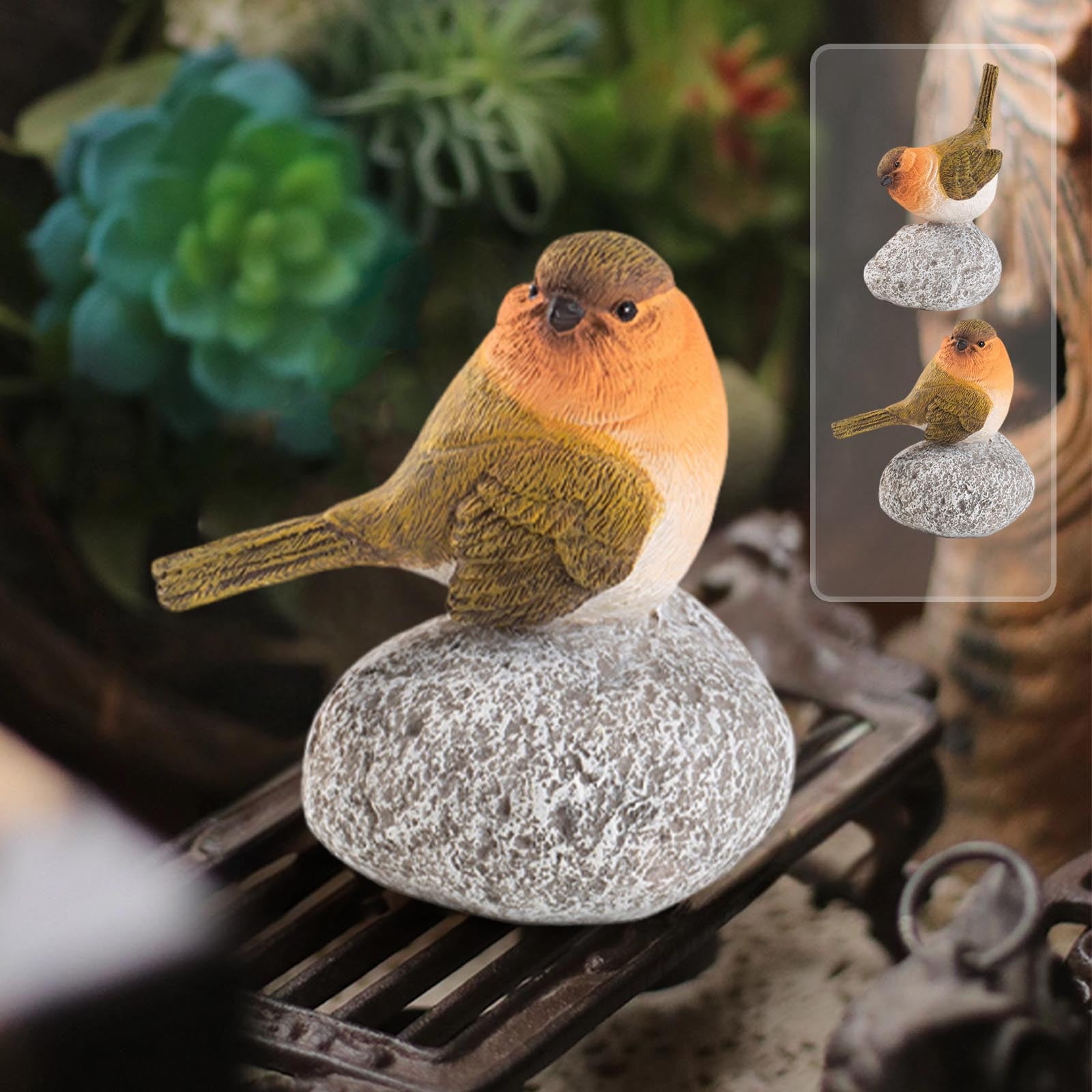 Decorative Bird Statues, Spring Summer Decorative Bird Figurines, Resin ...