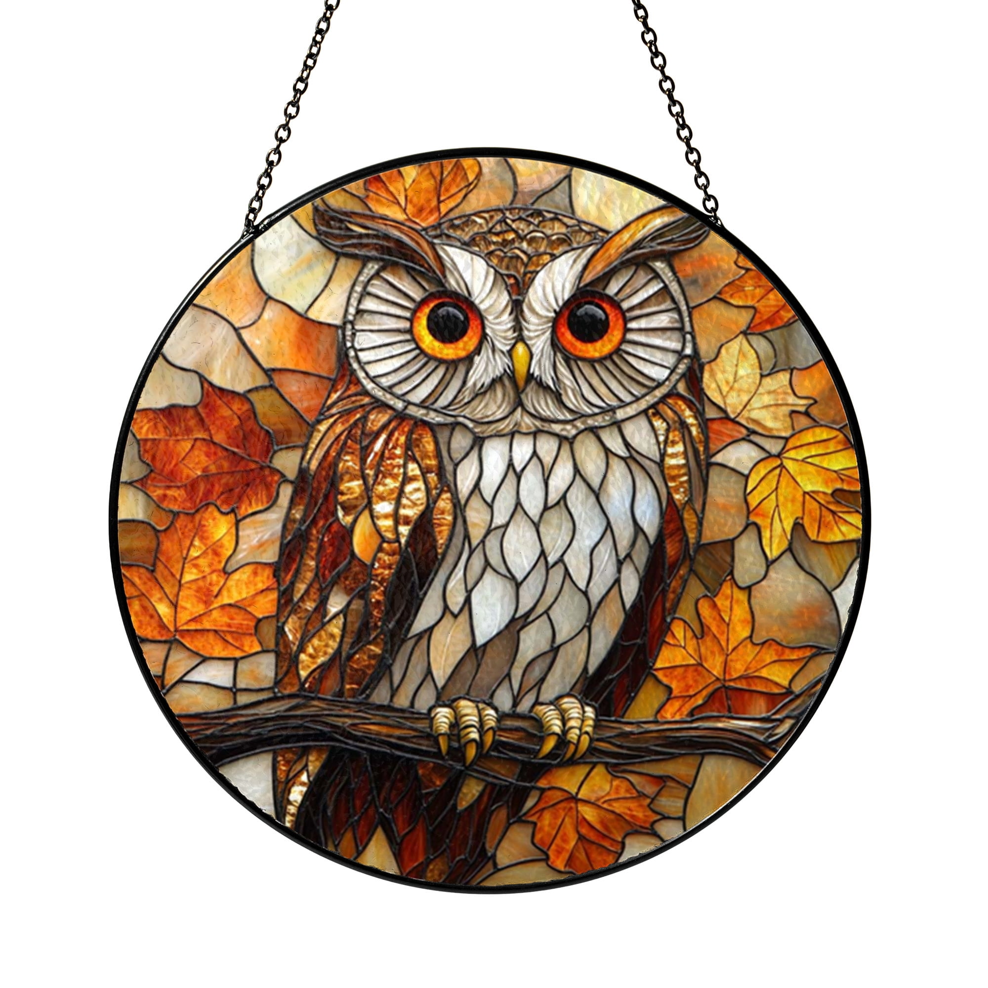 Decorative Bird Window Hanging – Owl Fall Glass Art - Walmart.com