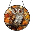 Decorative Bird Window Hanging – Owl Fall Glass Art - Walmart.com