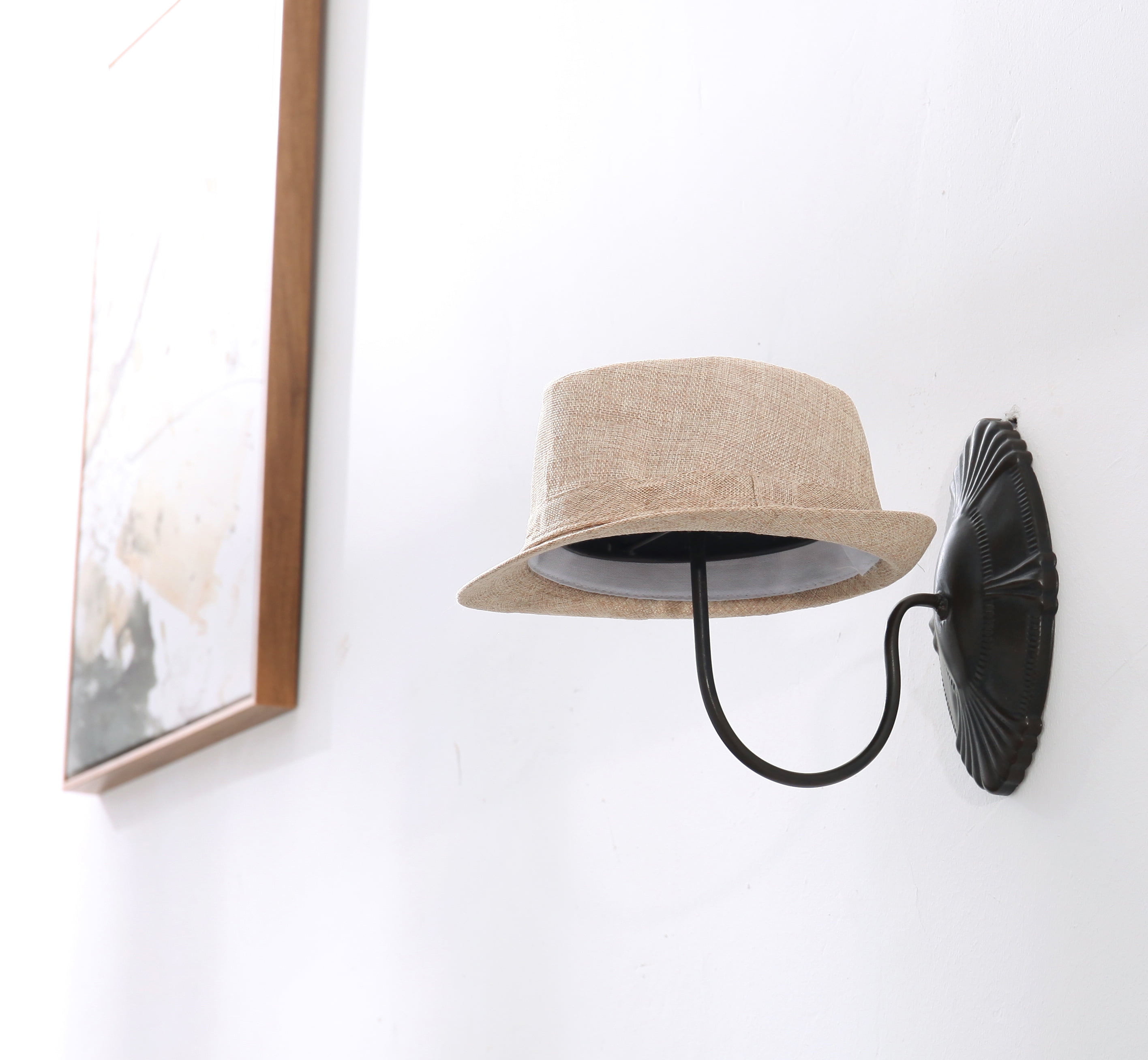 Owlgift Decorative Black Metal Vintage Style Wall Mounted Entryway Hat ...