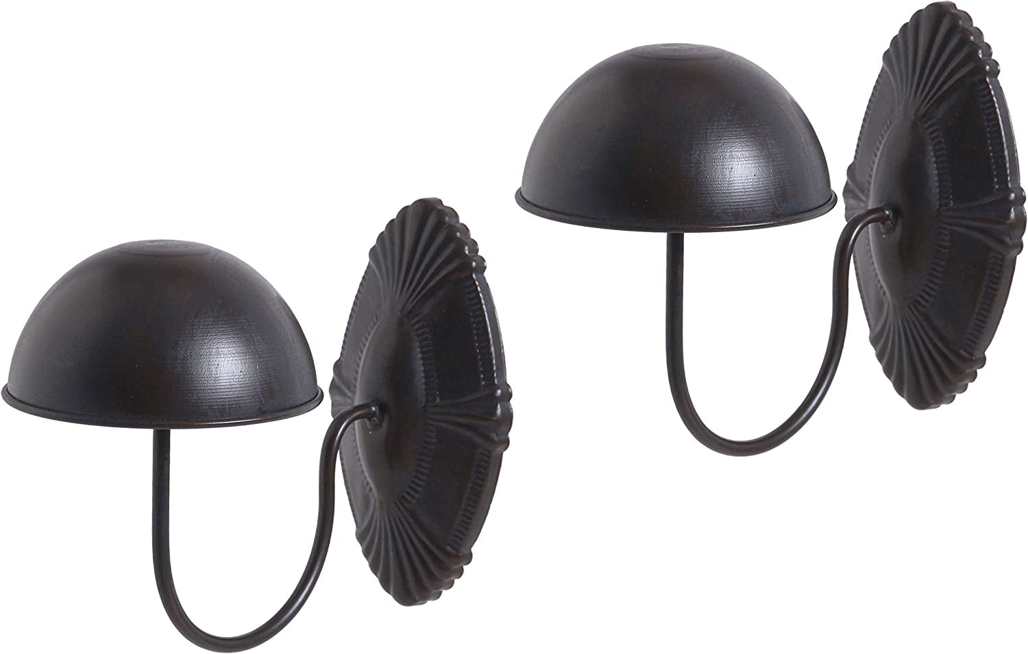 Decorative Black Metal Vintage Style Wall Mounted Entryway Hat/Cap/Wig ...