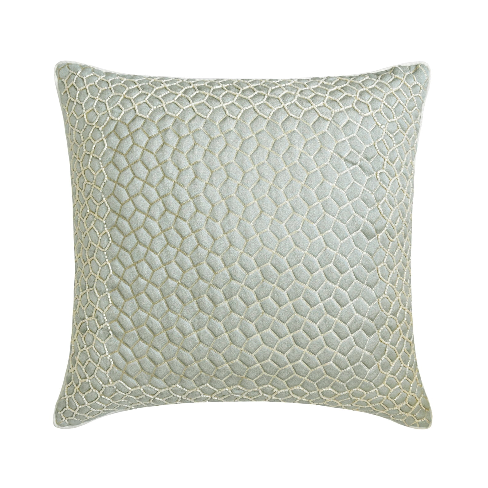 Decorative Blue 14"x14" (35x35 cm) Throw Pillow Covers, Jacquard Mosaic ...
