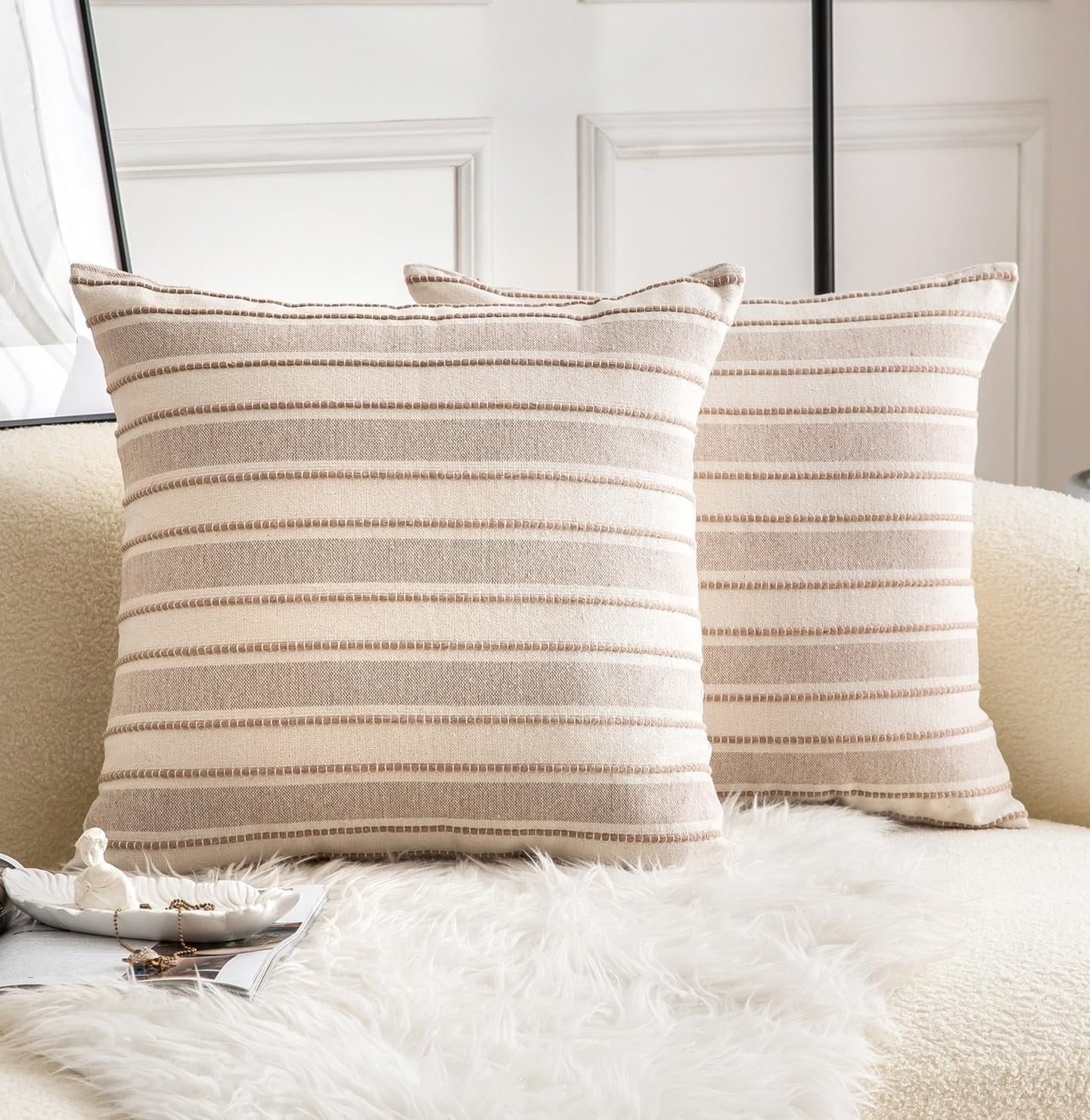 Decorative Boho Throw Pillow Covers, Farmhouse Textured Pillow Case, 18 ...