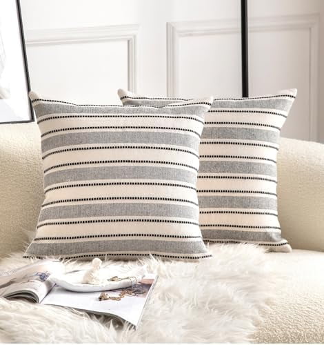 Decorative Boho Throw Pillow Covers, Farmhouse Textured Pillow Case, 22 ...