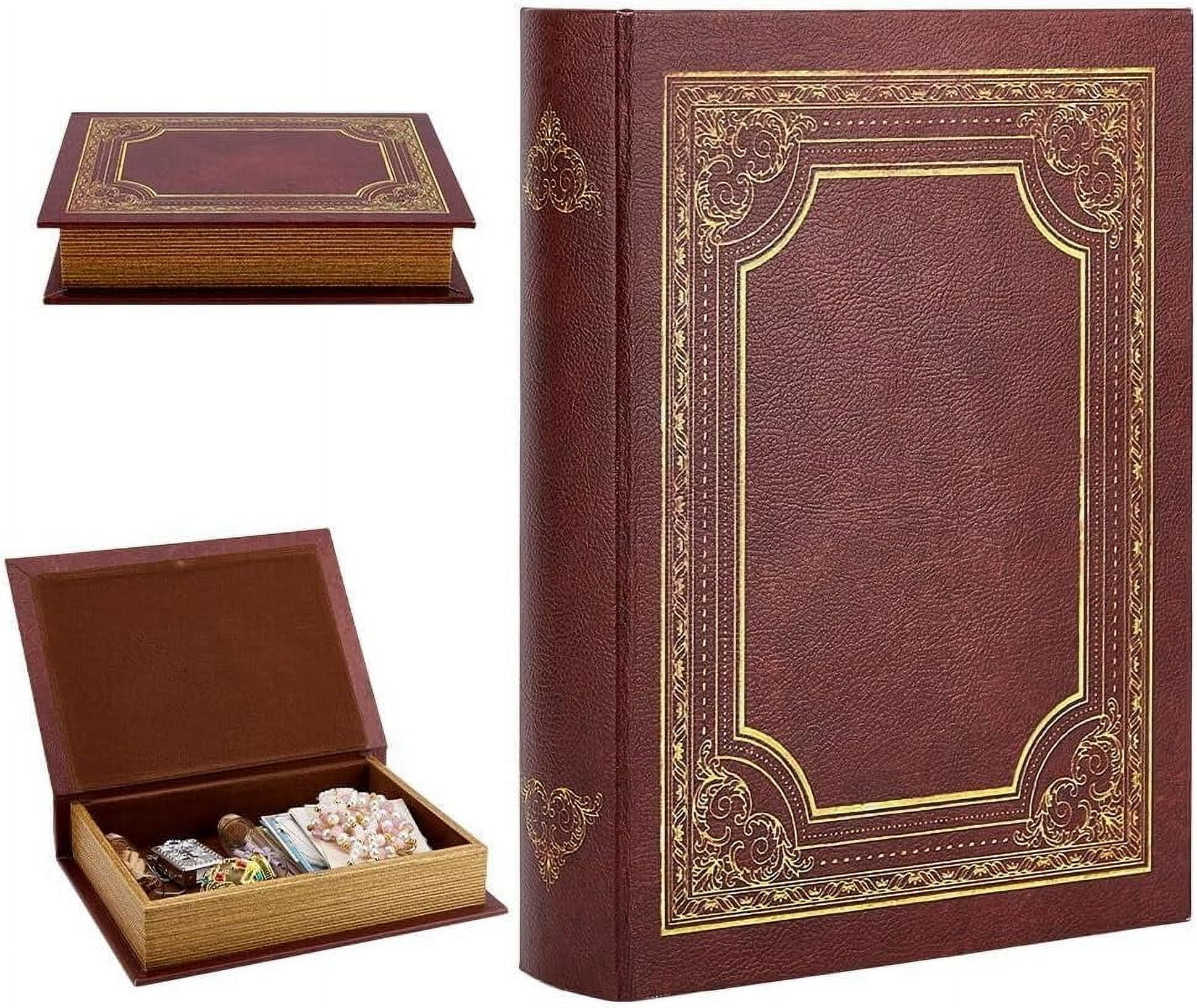 Decorative Book Box Vintage Storage Book Box Brown Fake Books Boxes ...