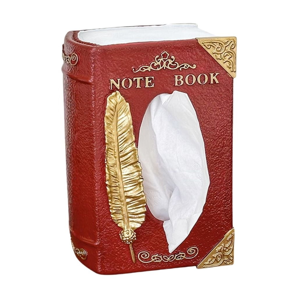 Decorative Book Shaped Tissue Dispenser Kitchen Countertop Organiser ...