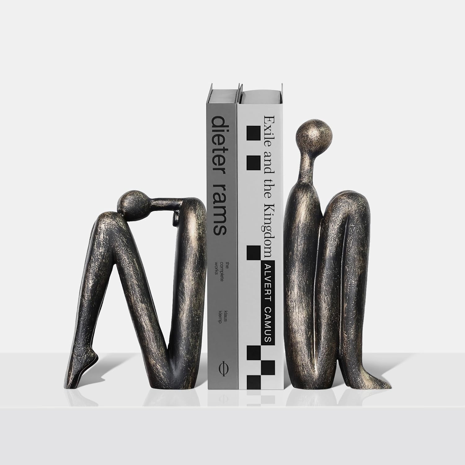 Decorative Bookends for Shelves，Bookends for Heavy Books Resinous ...