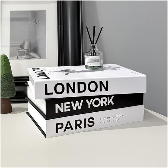 Decorative Books for Home Coffee Table Decor with Stylish Bookshelf and ...