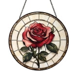 Decorative Botanical Rose Glass Suncatcher - Walmart.com