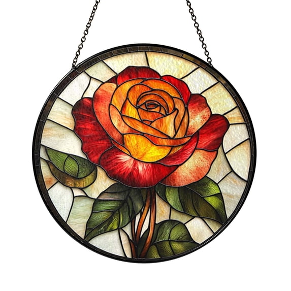 Decorative Botanical Rose Suncatcher - Walmart.com