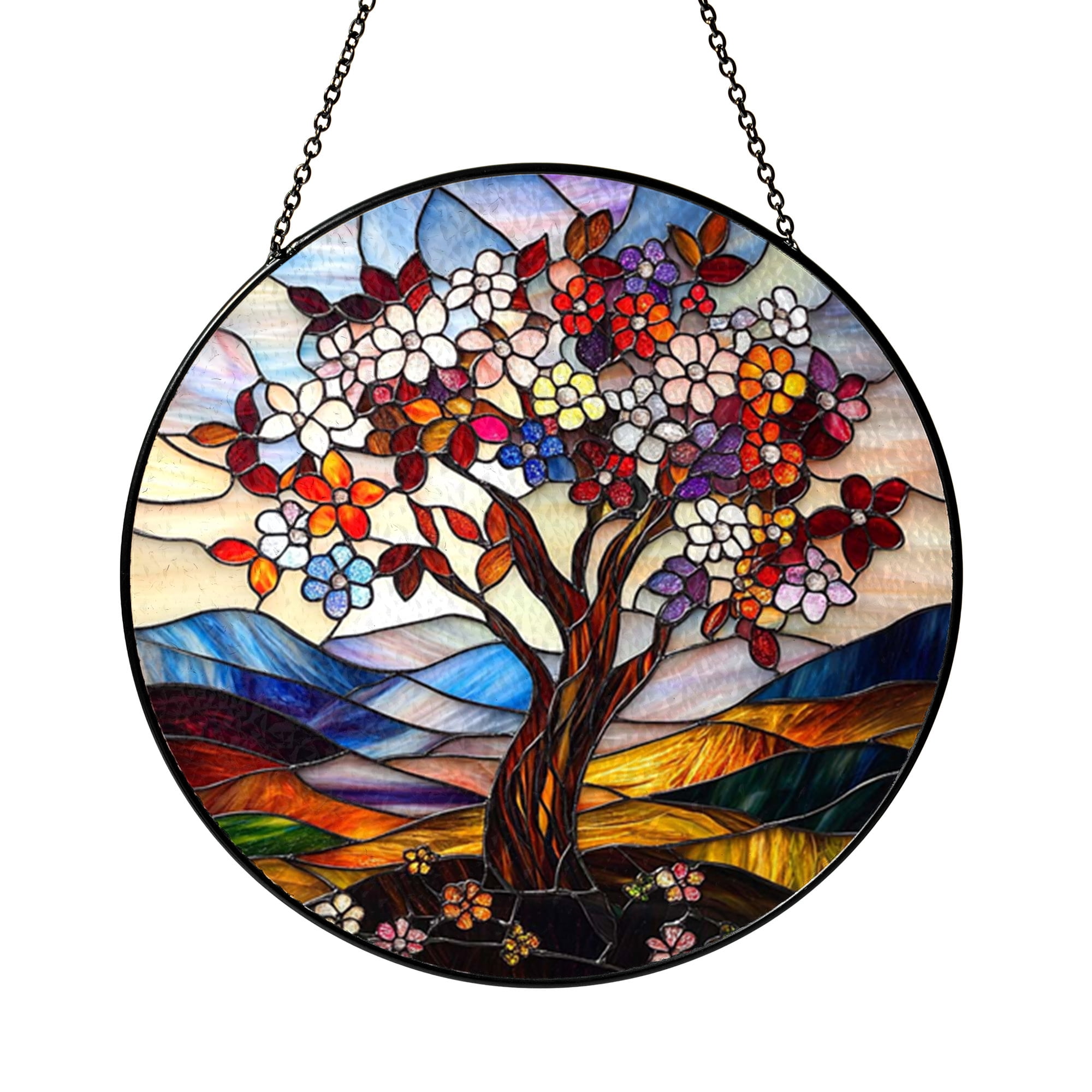 Decorative Botanical Tree Glass Suncatcher for Window2401 - Walmart.com
