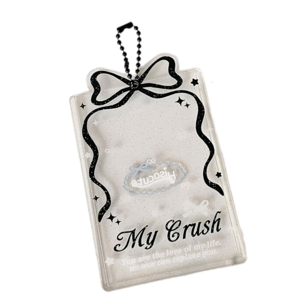 Decorative Bowknot Acrylic Photocard Holder for Showcasing Idol ...